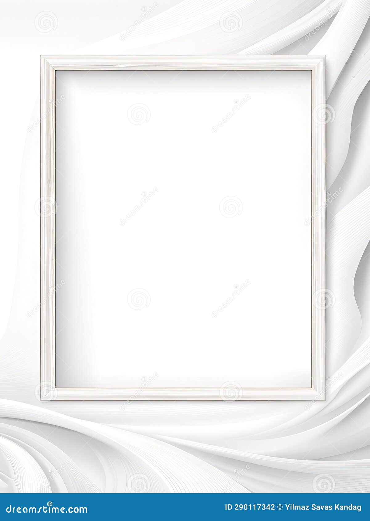 White Picture Frame Isolated on White Background. Stock Illustration ...