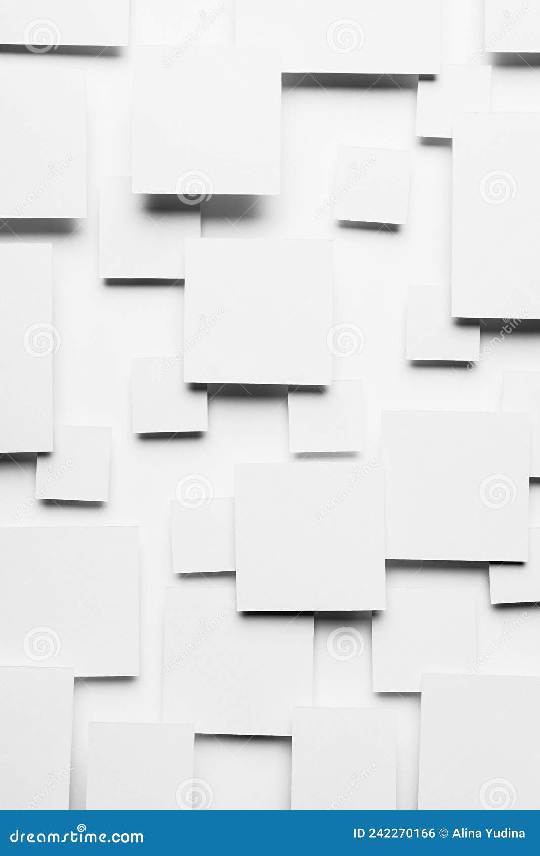 White Abstract Background - Geometric Pattern of Squares in Soft Light ...