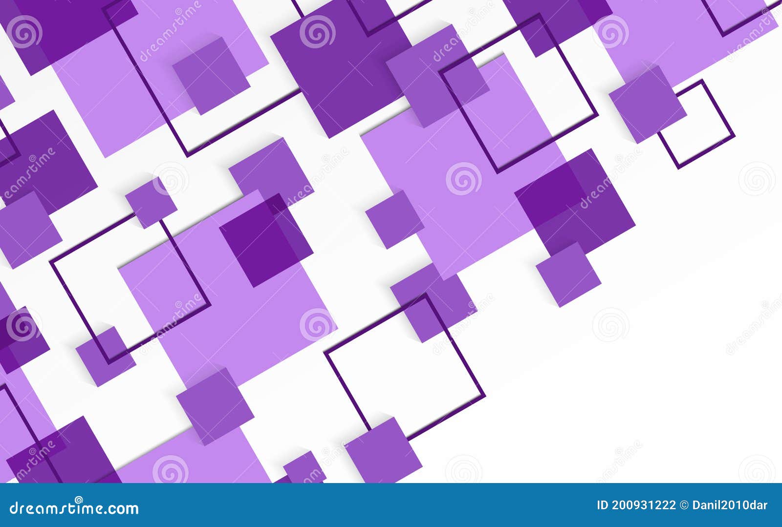 White Abstract Background with Purple Squares of Different Shades Stock ...