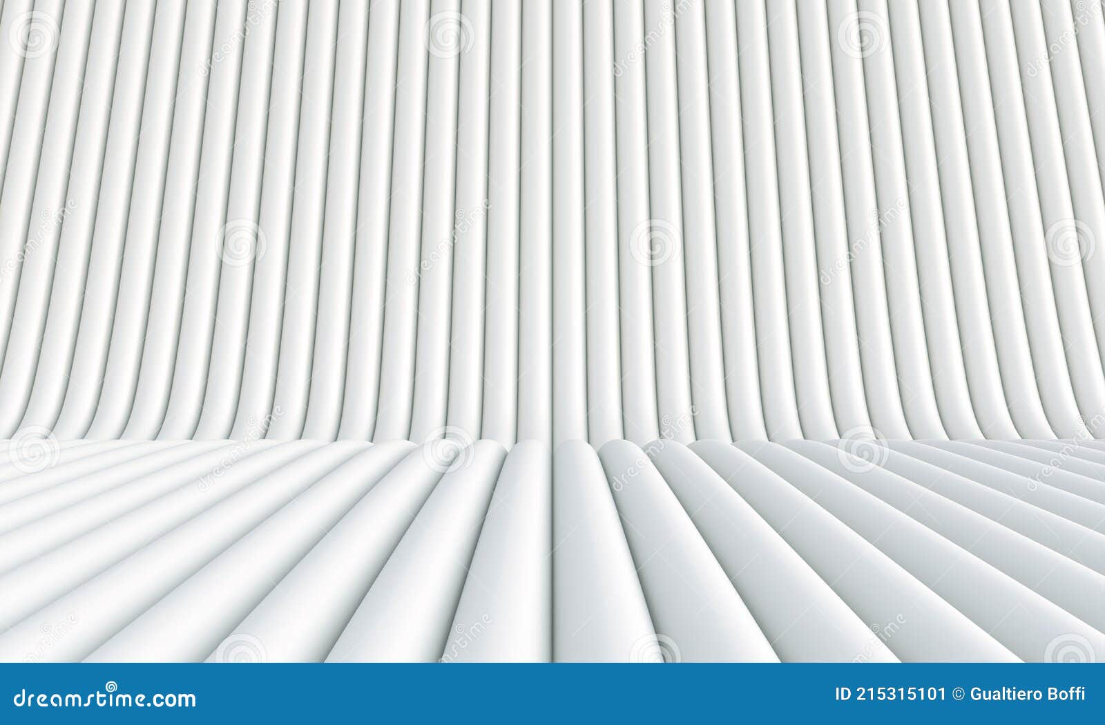 White Abstract Background in Tubular Shapes Stock Illustration ...