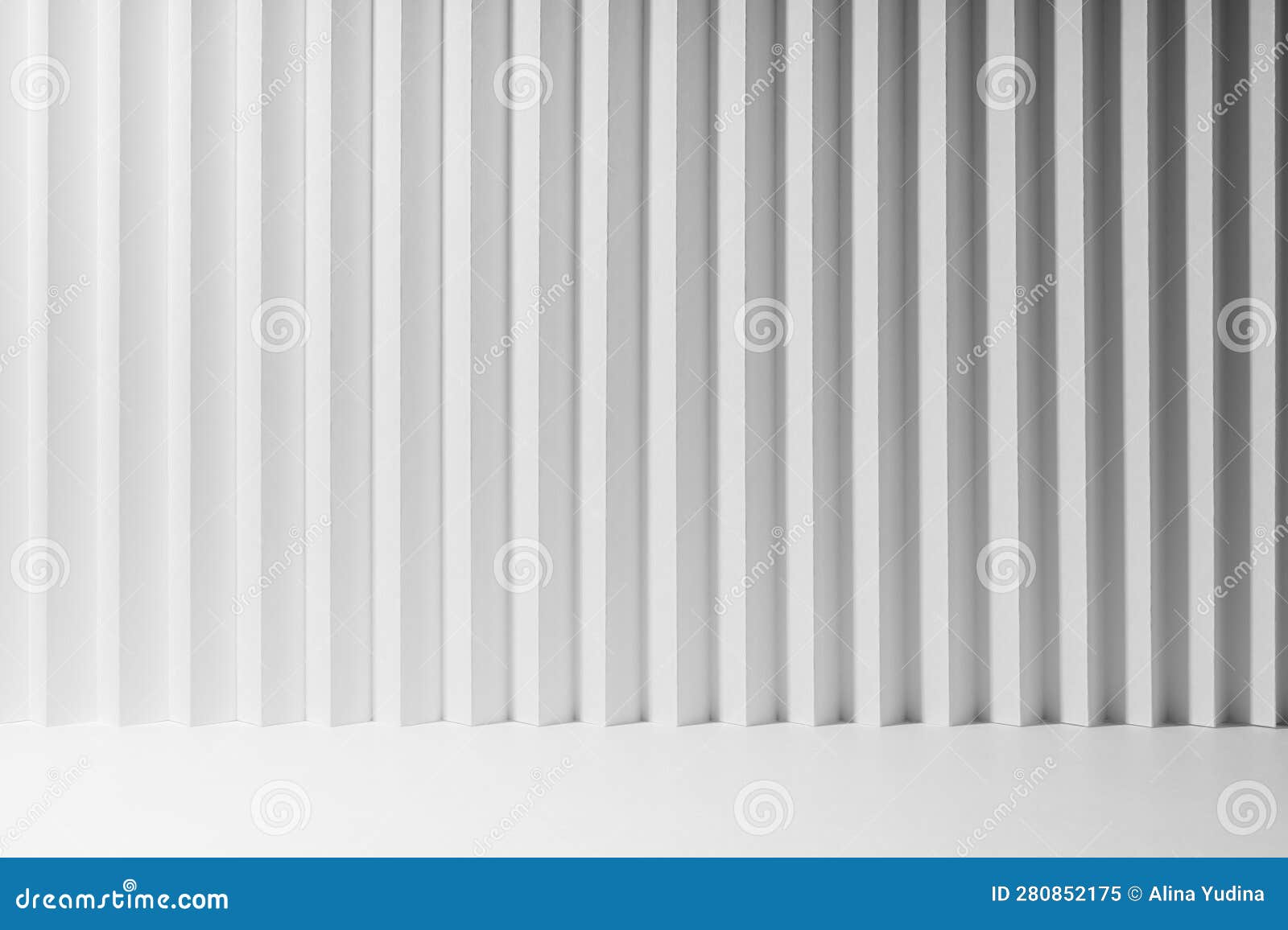 White Abstract Background of Vertical Folded Striped Gradient Pattern ...