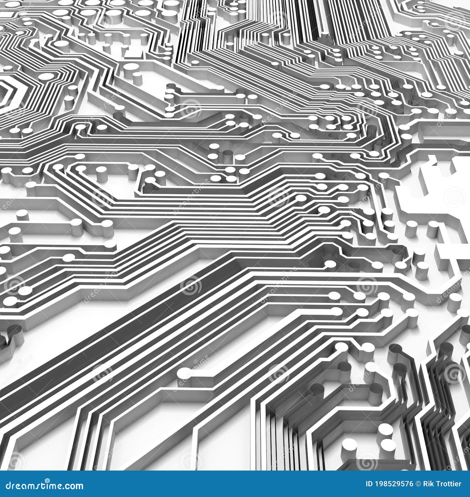 Circuits in White Background Stock Illustration - Illustration of ...