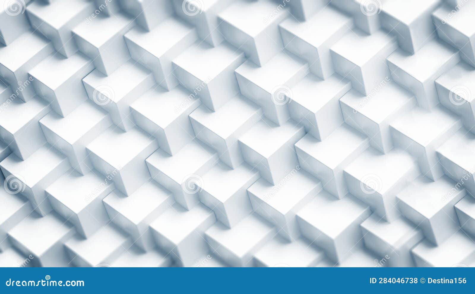 White Abstract Cubes Background. Repeating Pattern. 3D Illustration ...