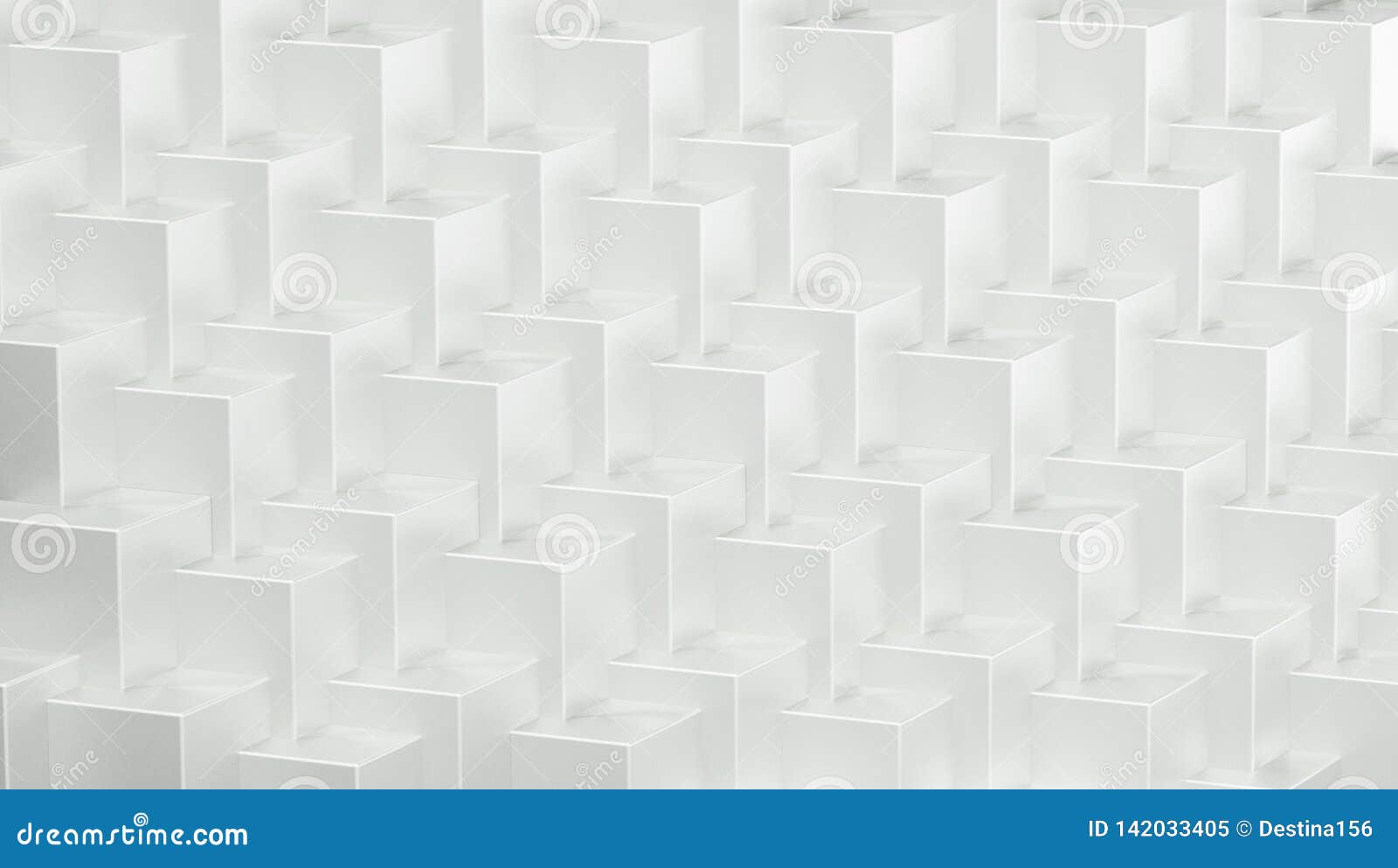 White Abstract Cubes Background. Repeating Pattern. 3D Illustration ...