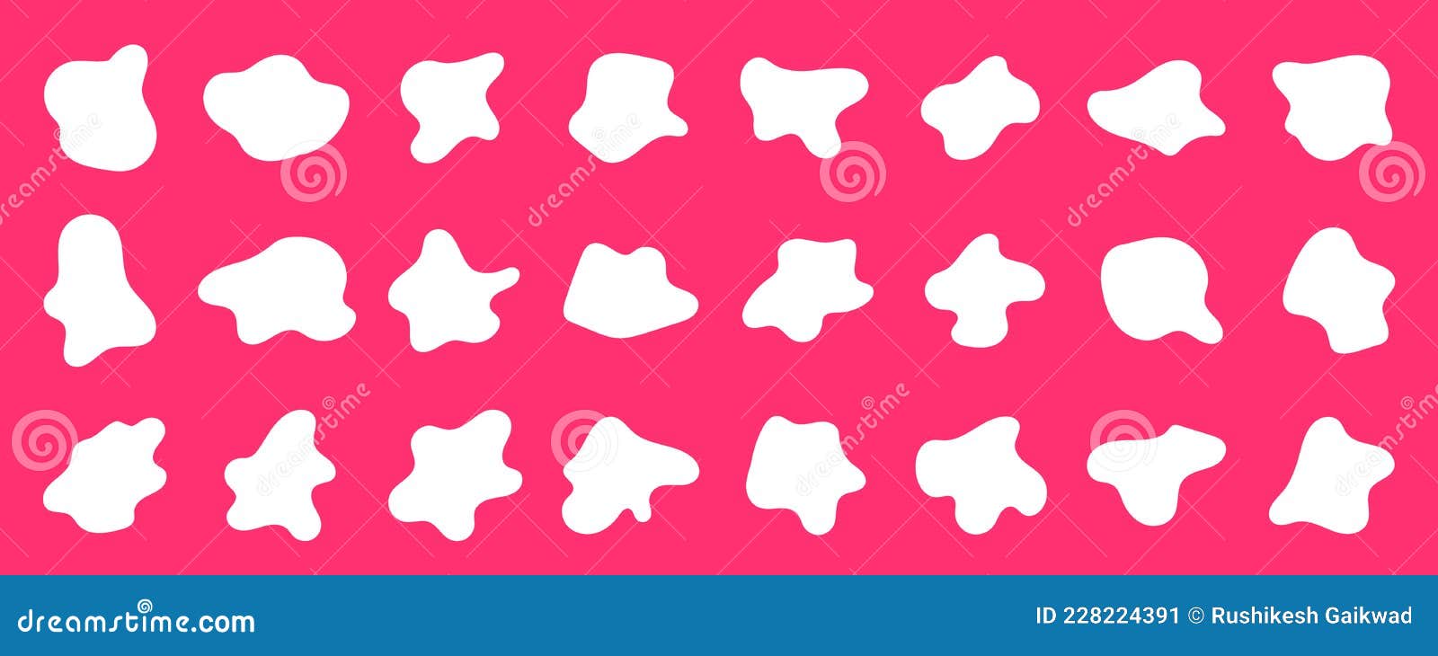 White Abstract Fluid Shapes Collection Stock Vector - Illustration of ...