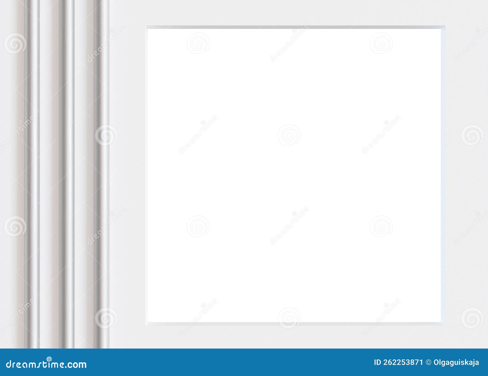 White Abstract Frame Isolated on White Background. Frame, Border with ...