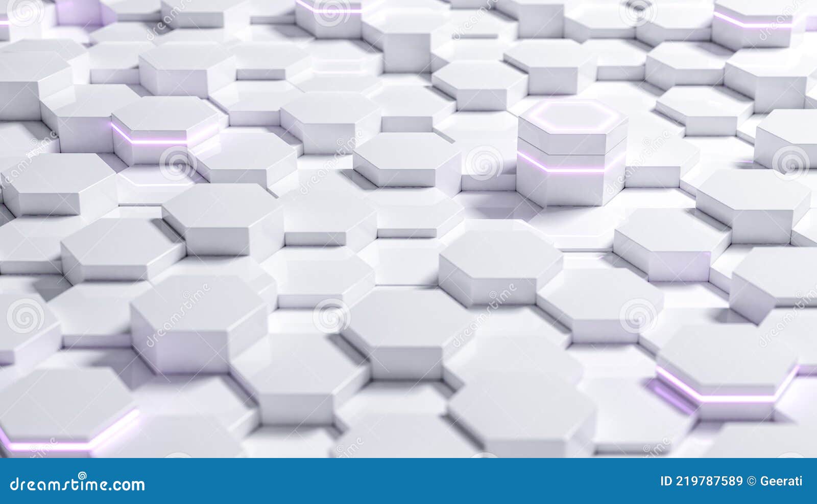 Futuristic Hexagonal Background With Neon Accents And Dark Blue Tones ...