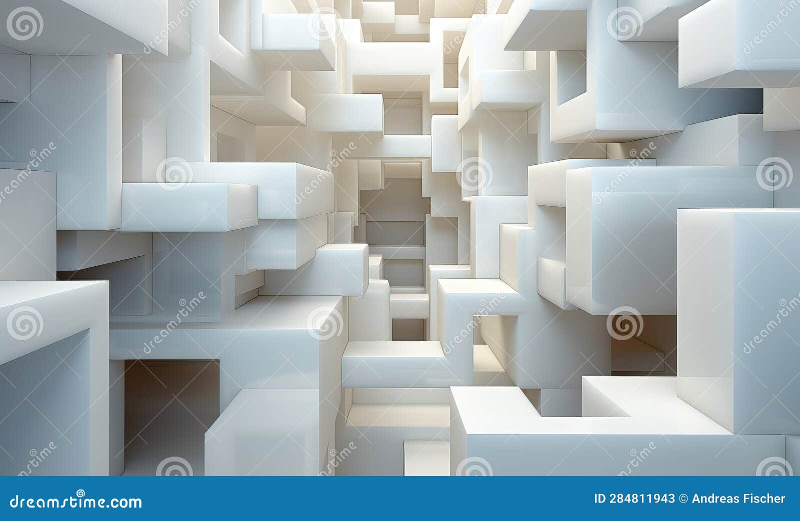 White Abstract Geometric Form in a Background. Stock Illustration ...