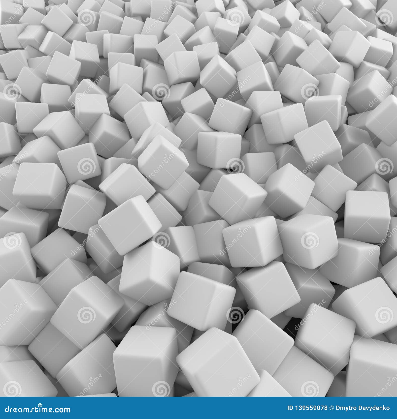 White Abstract Heap of Cubes Backdrop Stock Illustration - Illustration ...
