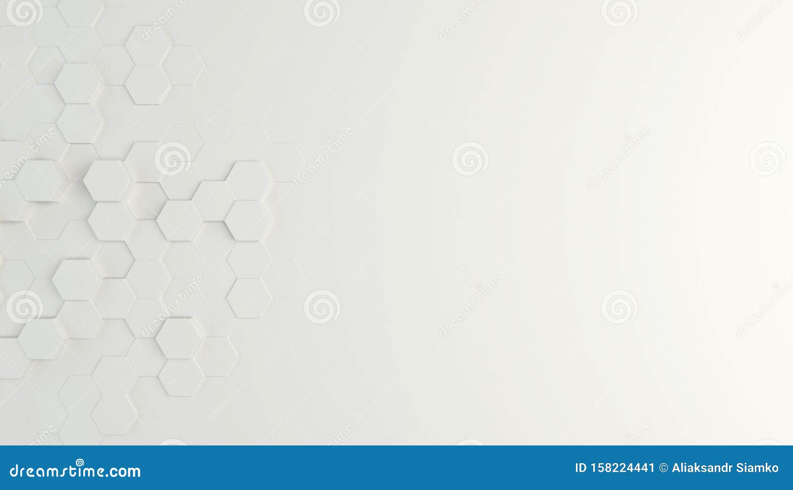 White Abstract Hexagonal Background. 3d Render Illustration Stock ...