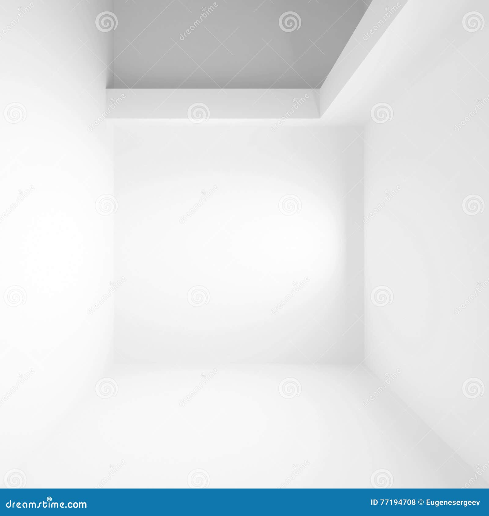 White Abstract Interior. Square 3d Stock Illustration - Illustration of ...