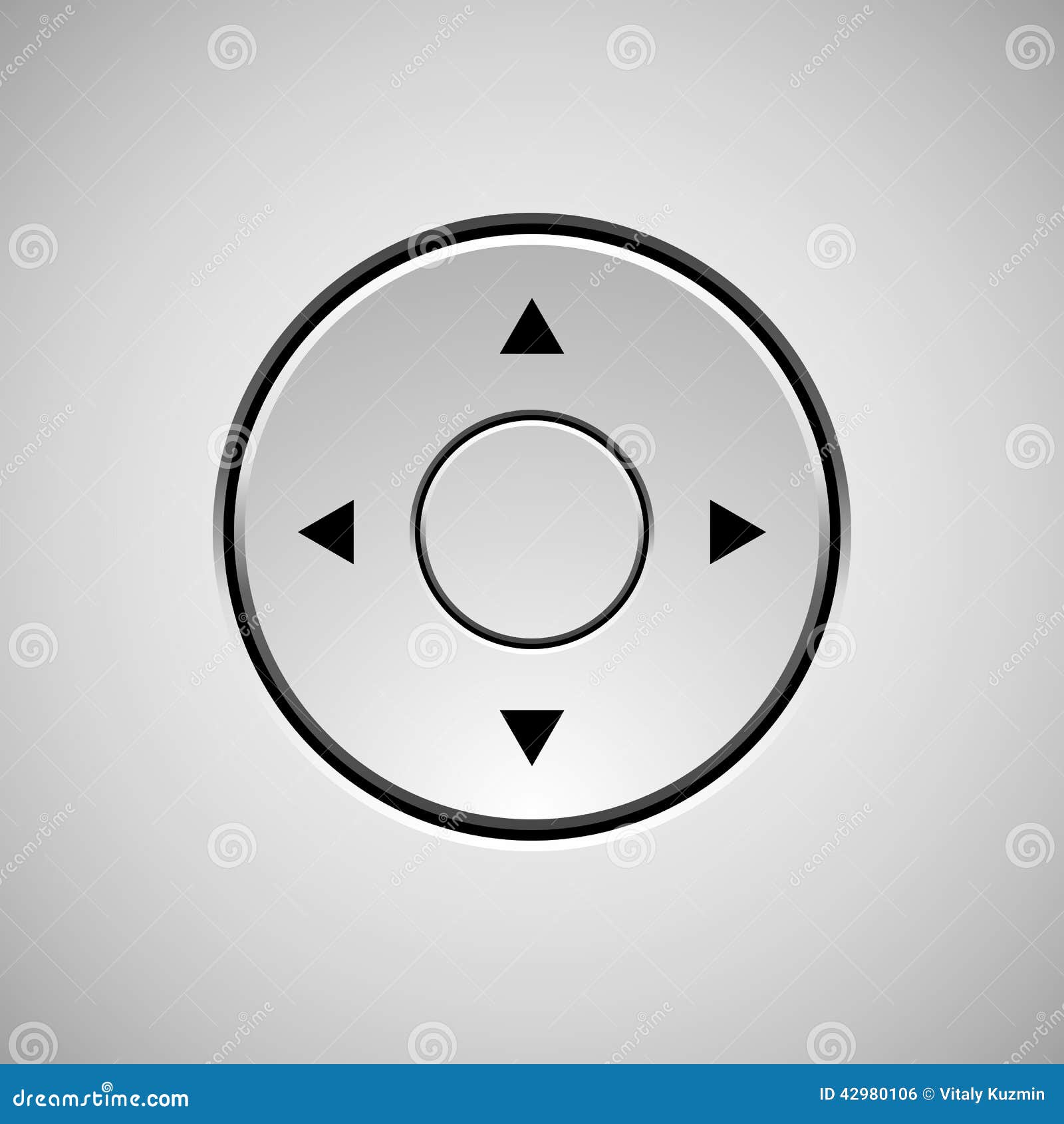 Abstract Joystick Button With Metal Texture Vector Illustration ...