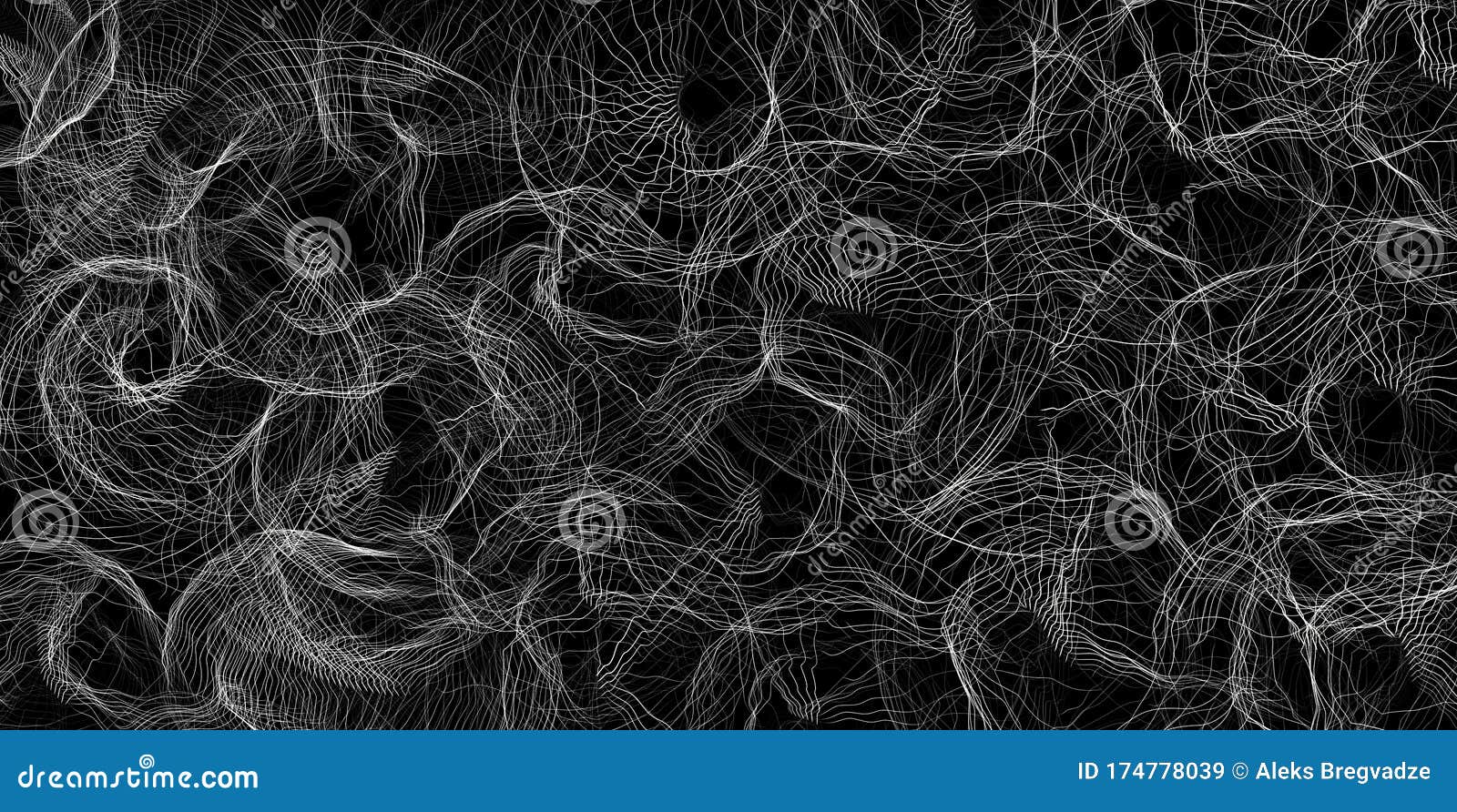 White Abstract Mesh on Black Background Stock Image - Image of design ...