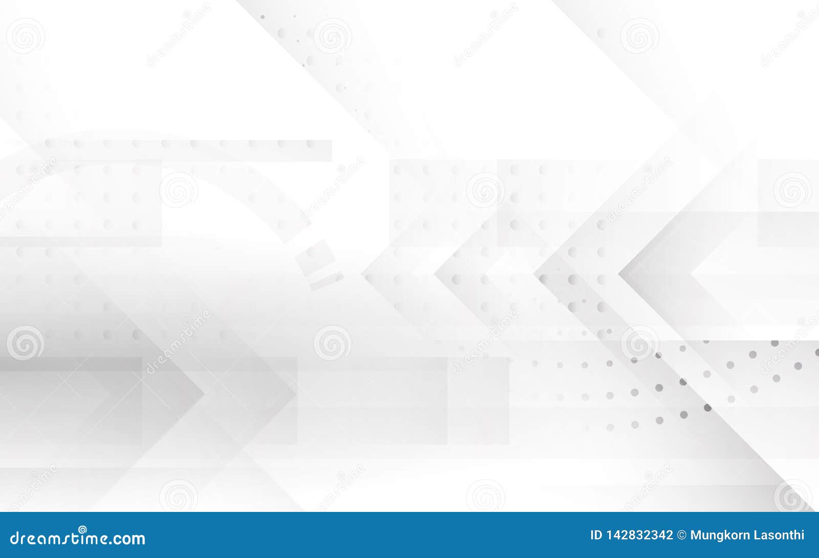 White Abstract Modern Geometric Background. Arrows, Halftone and Simple ...