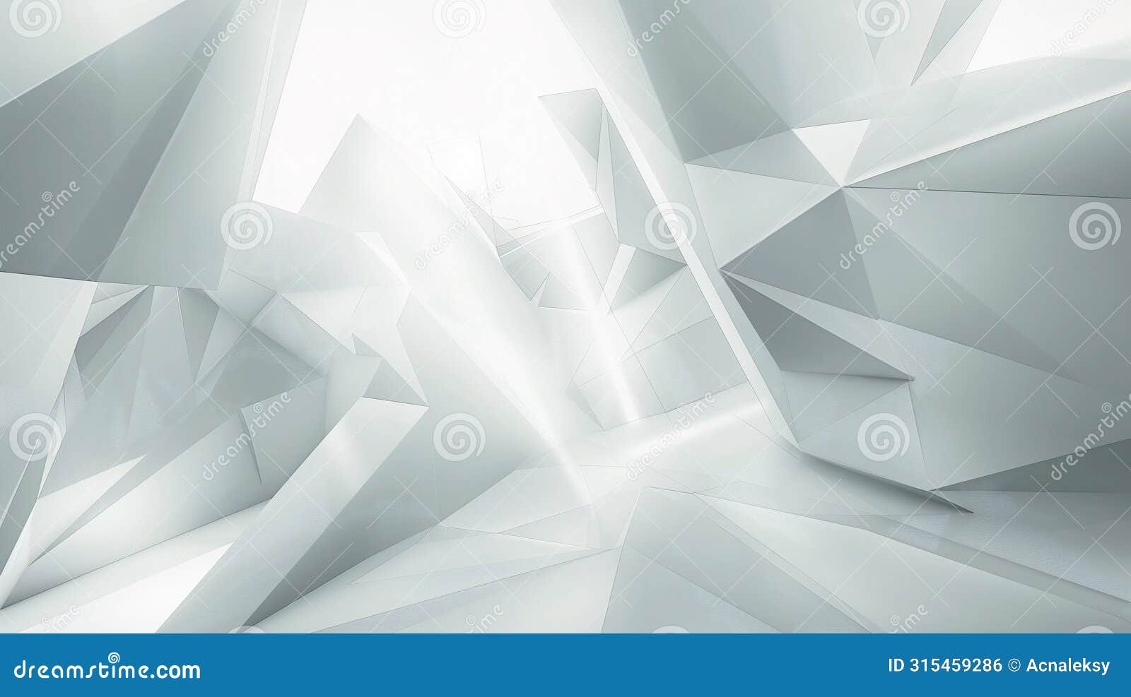 White Abstract Scene with Single Crossed Lines Polygons and Corners ...