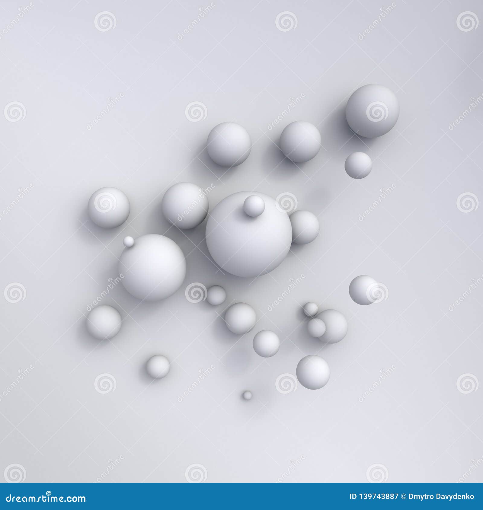 White Abstract Spheres Backdrop Stock Illustration - Illustration of ...
