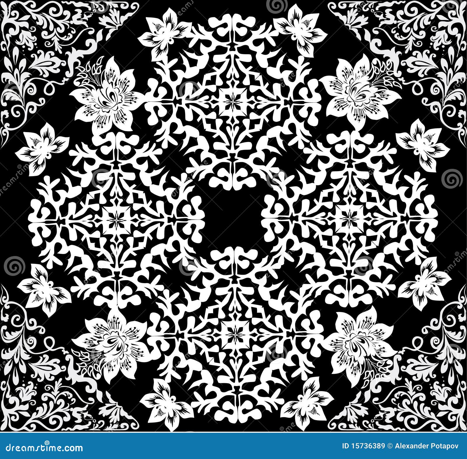 White Abstract Symmetrical Square Pattern Stock Vector - Illustration ...