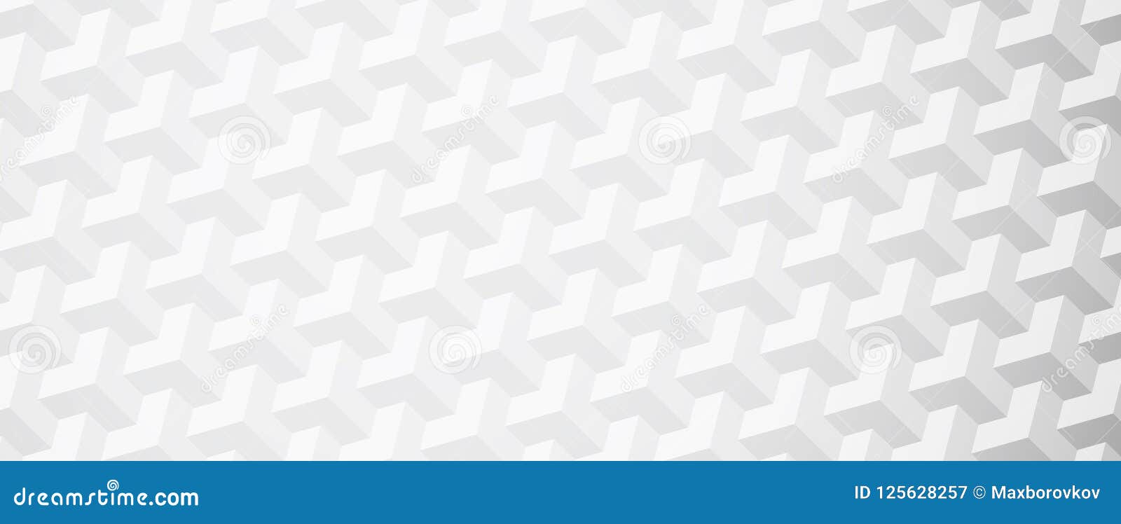 White Abstract Textured Banner with 3d Geometric Pattern. Stock Vector ...