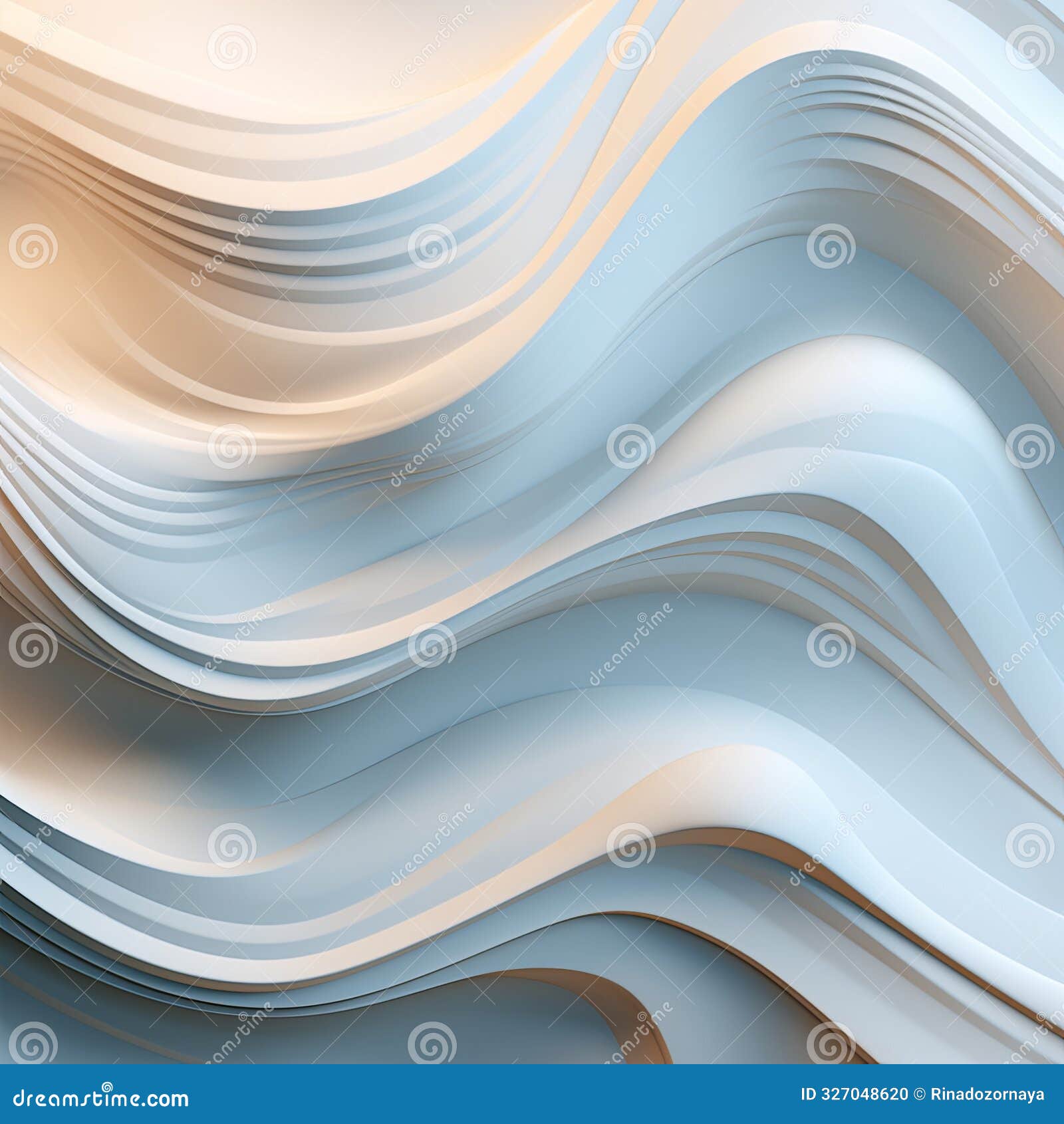 White Abstract Topographic Map with Smooth Lines Creating a Wavy ...