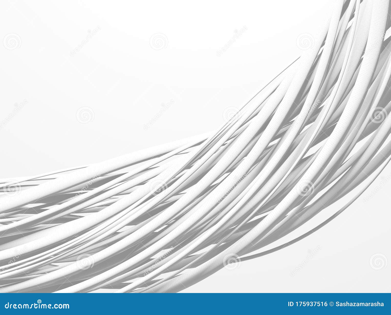 White Abstract Tubes Wavy Background Stock Illustration - Illustration ...