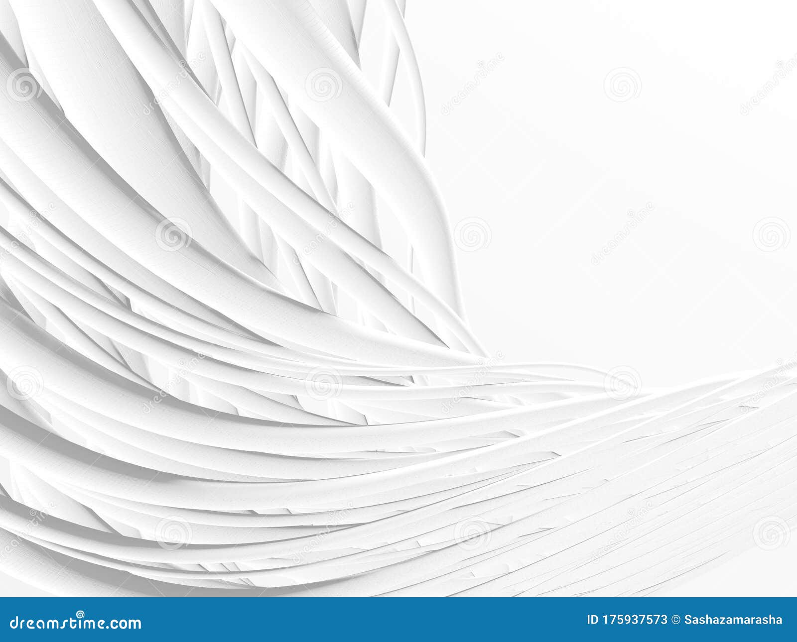 White Abstract Tubes Wavy Background Stock Illustration - Illustration ...