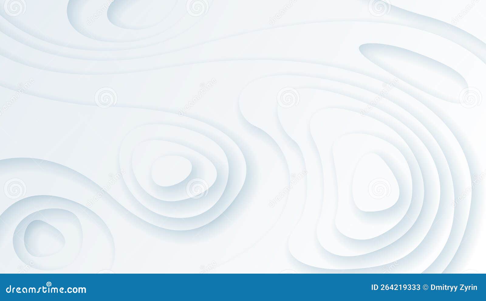 White Abstract Wavy Paper Cut Background with Shadows, Vector. Modern ...