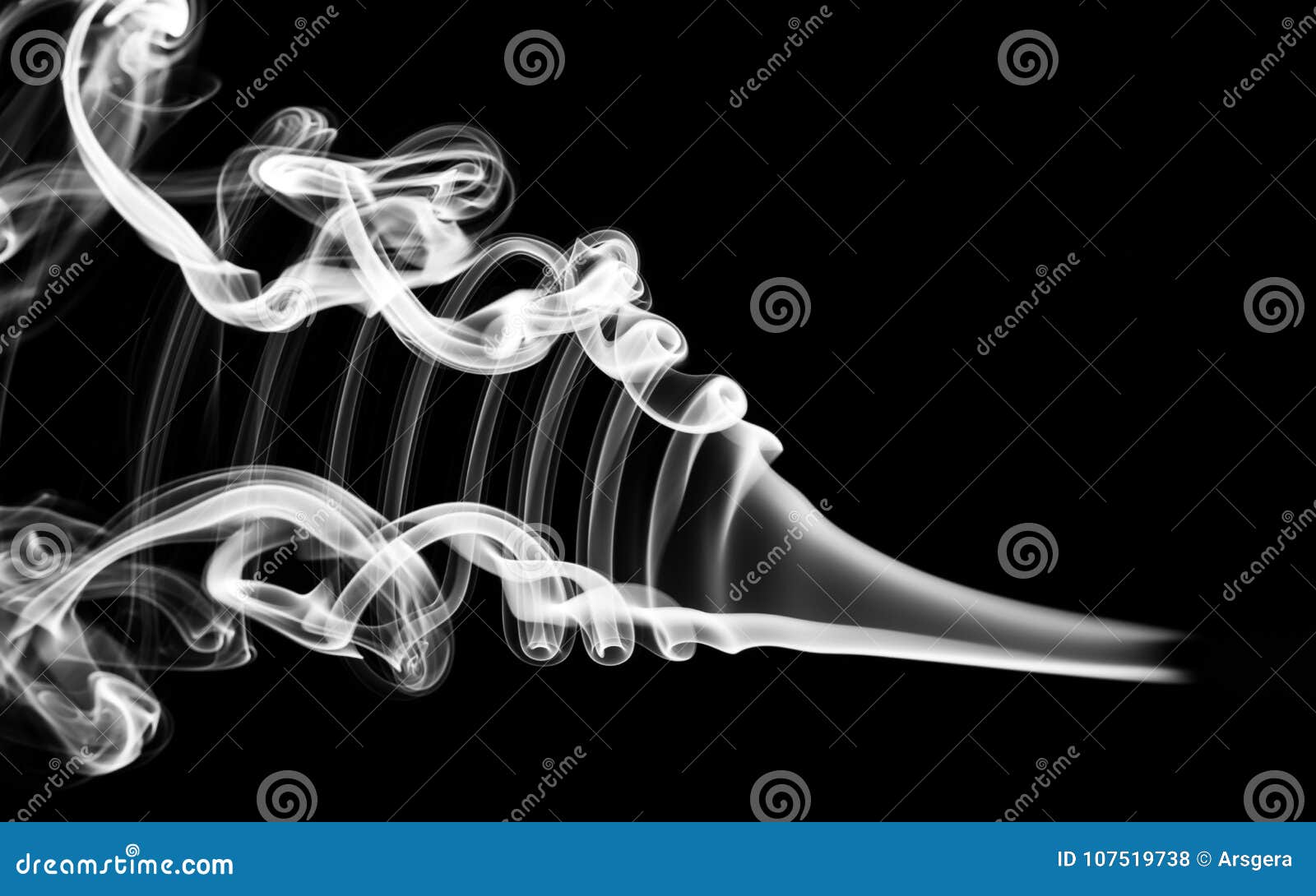 White Abstraction: Smoke Pattern with Curves Stock Photo - Image of ...