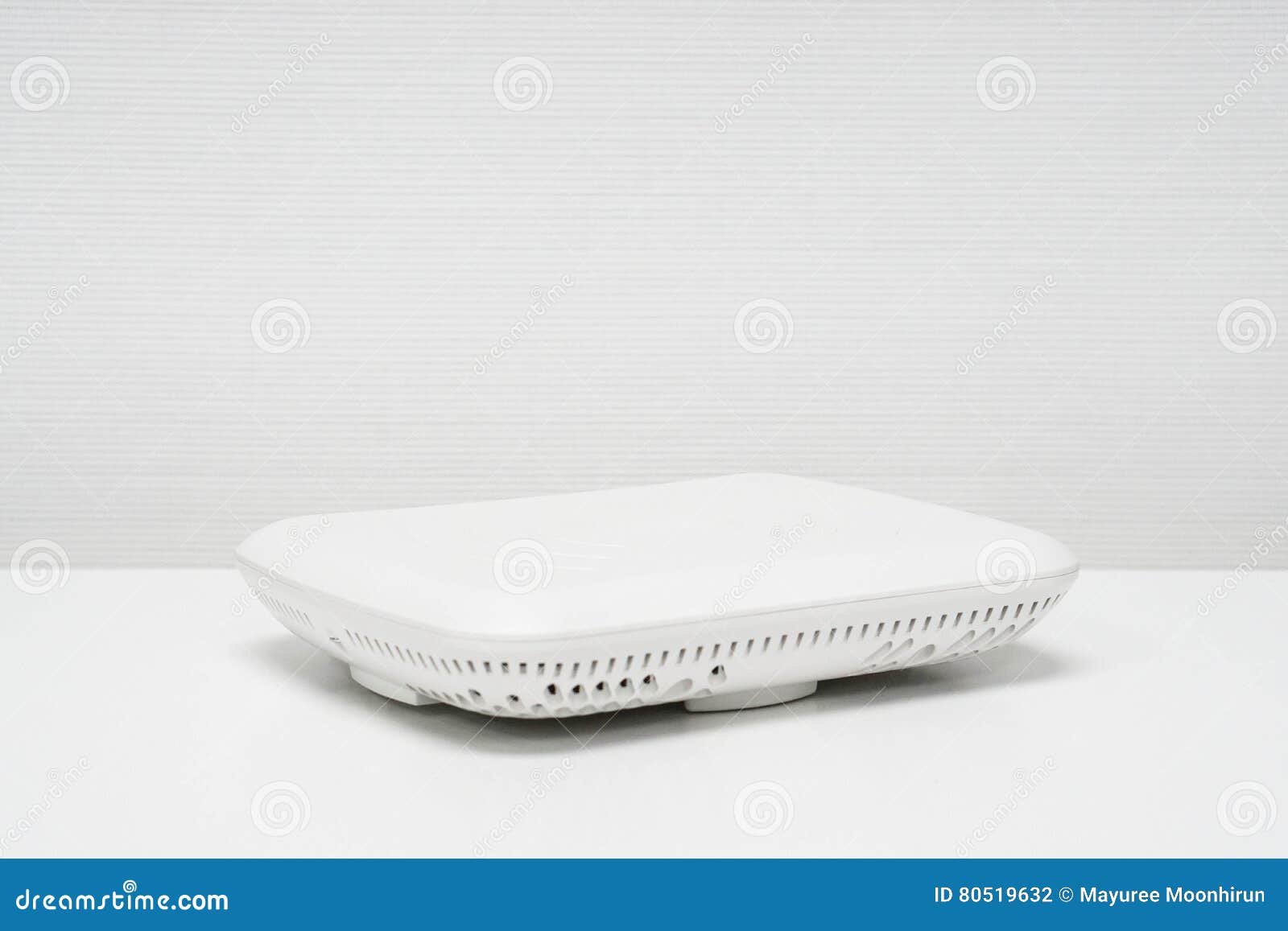 White Access Point on Table in Office Stock Photo - Image of hardware ...