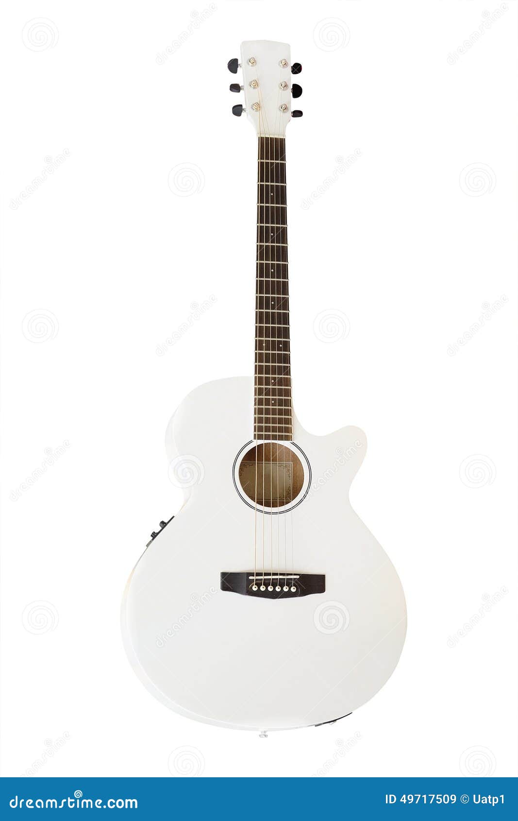 White acoustic guitar stock image. Image of musician - 49717509