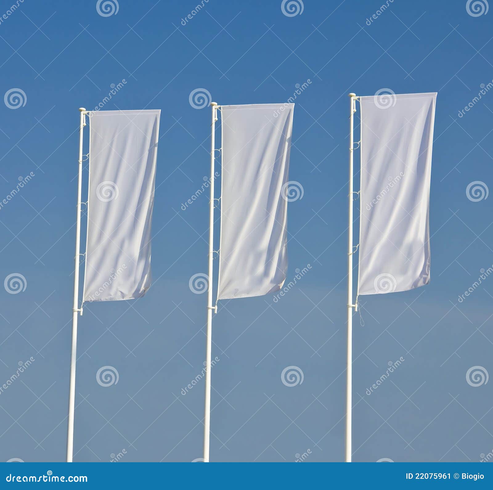 White Advertising flags stock image. Image of private - 22075961