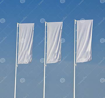 White Advertising flags stock image. Image of private - 22075961