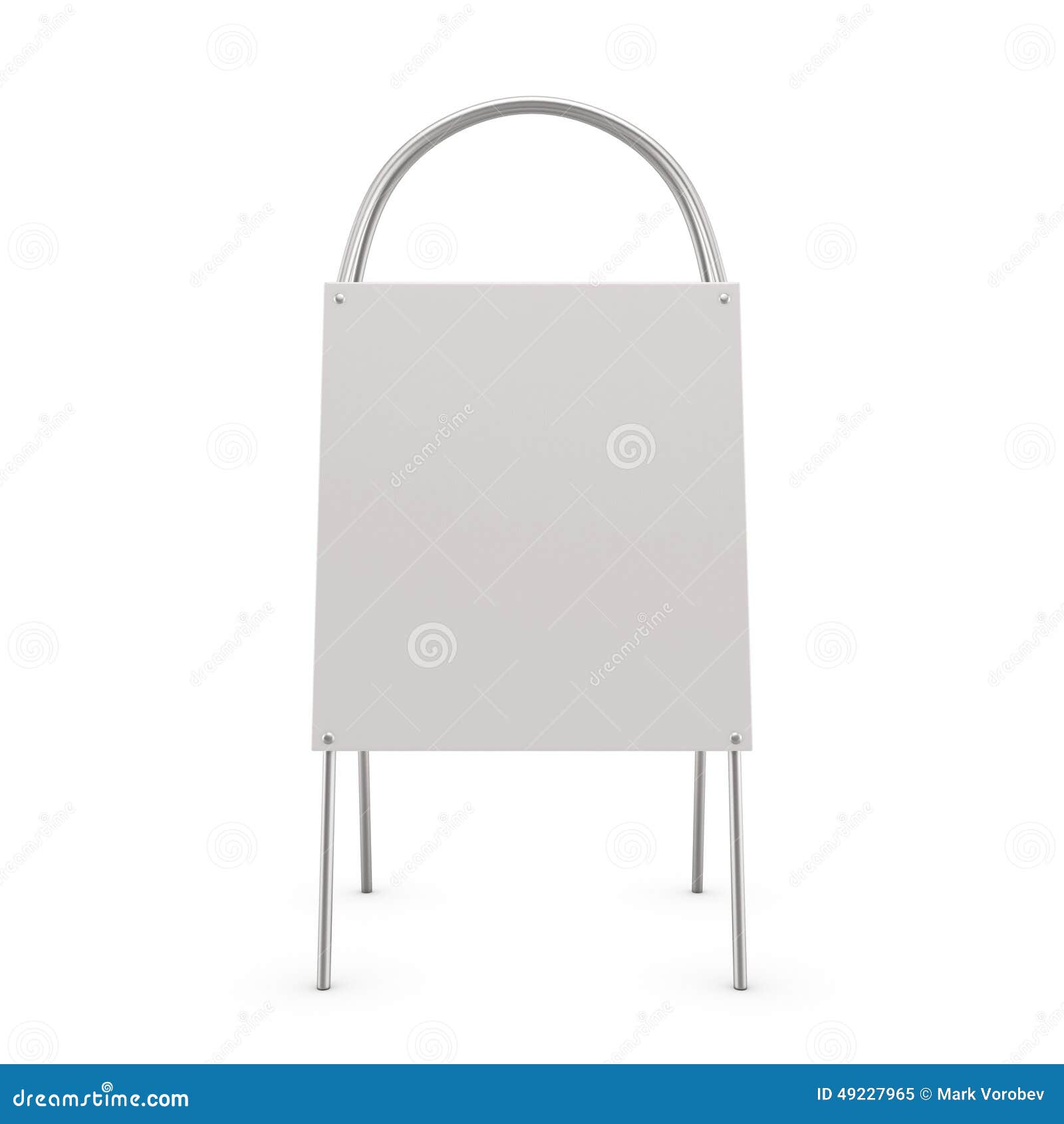 White Advertising Stand Front View Stock Illustration - Illustration of ...