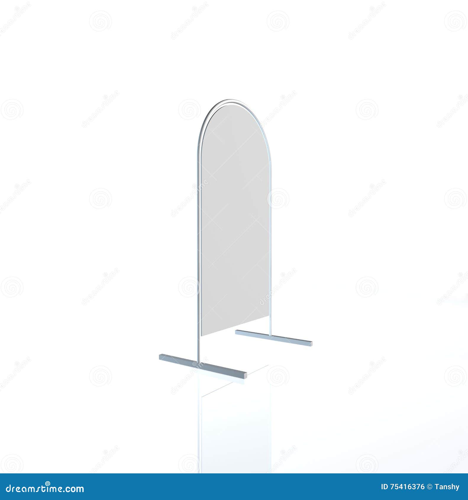 White Advertising Stand White Background Stock Illustration ...