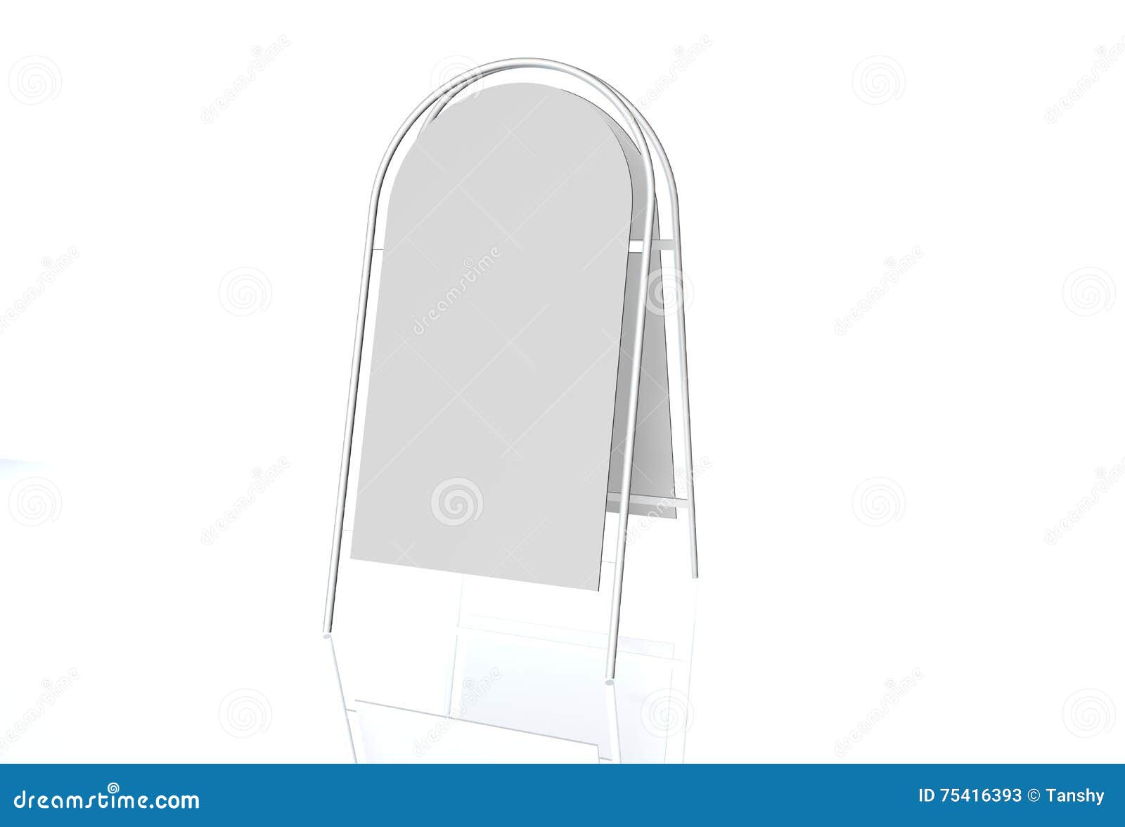 White Advertising Stand White Background Stock Illustration ...
