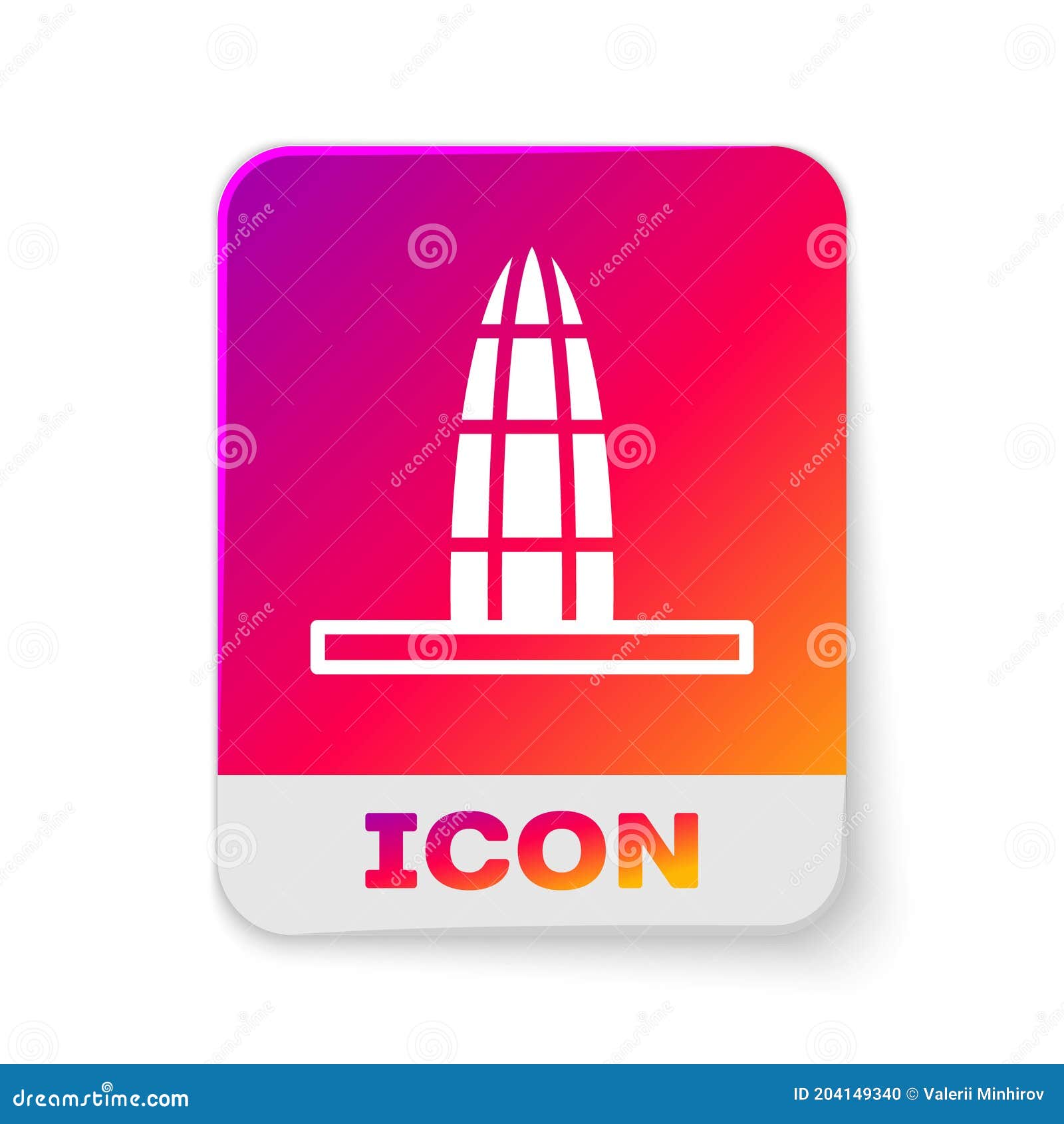 White Agbar Tower Icon Isolated on White Background. Barcelona, Spain ...