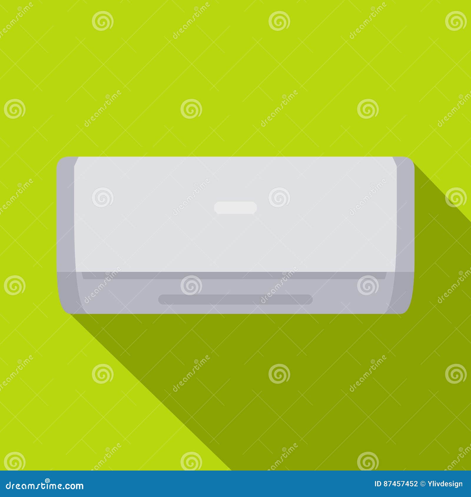White Air Conditioner Machine Icon, Flat Style Stock Vector ...
