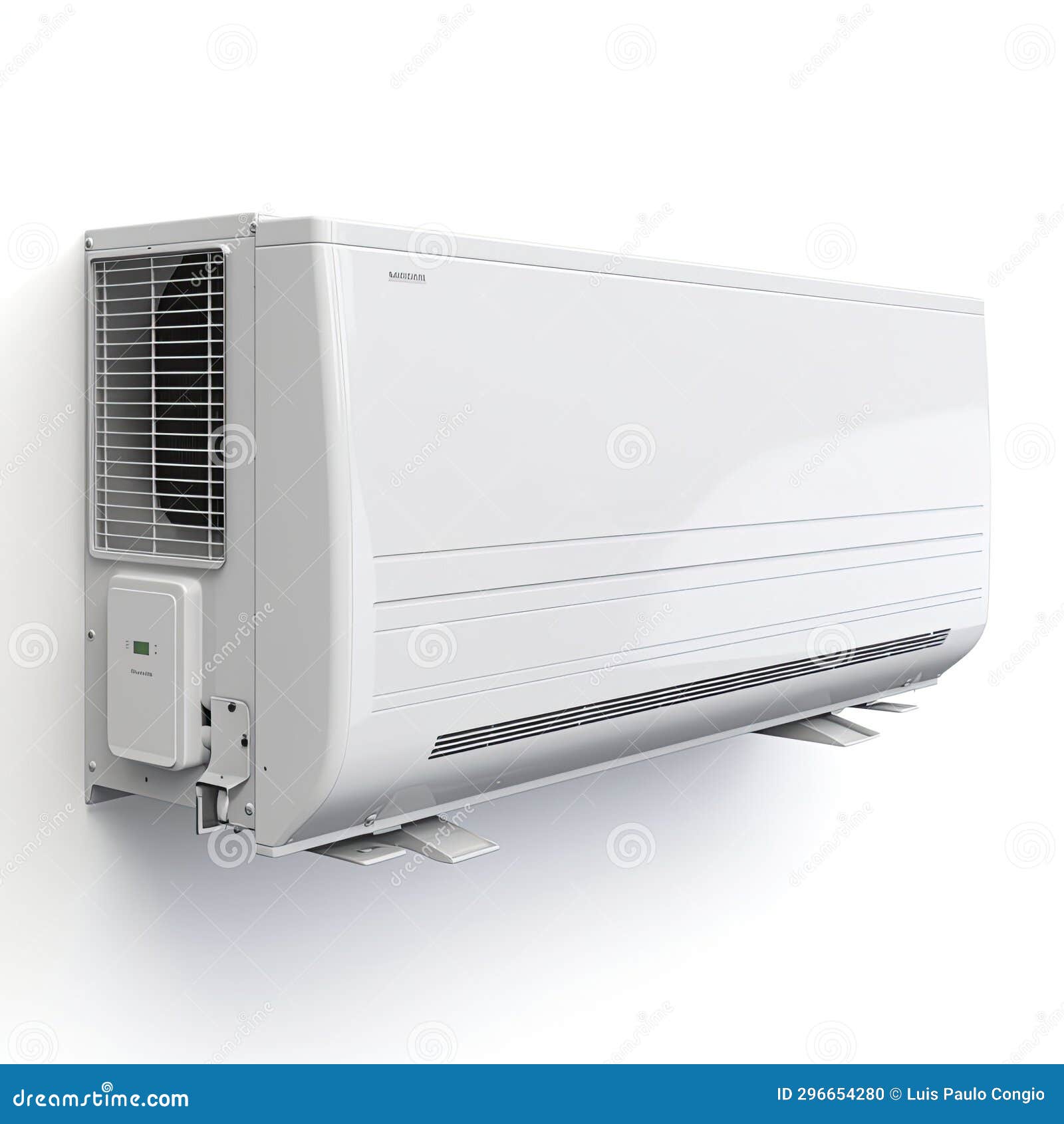 A Wall-mounted White Air Conditioner Stock Photo - Image of unit, home ...