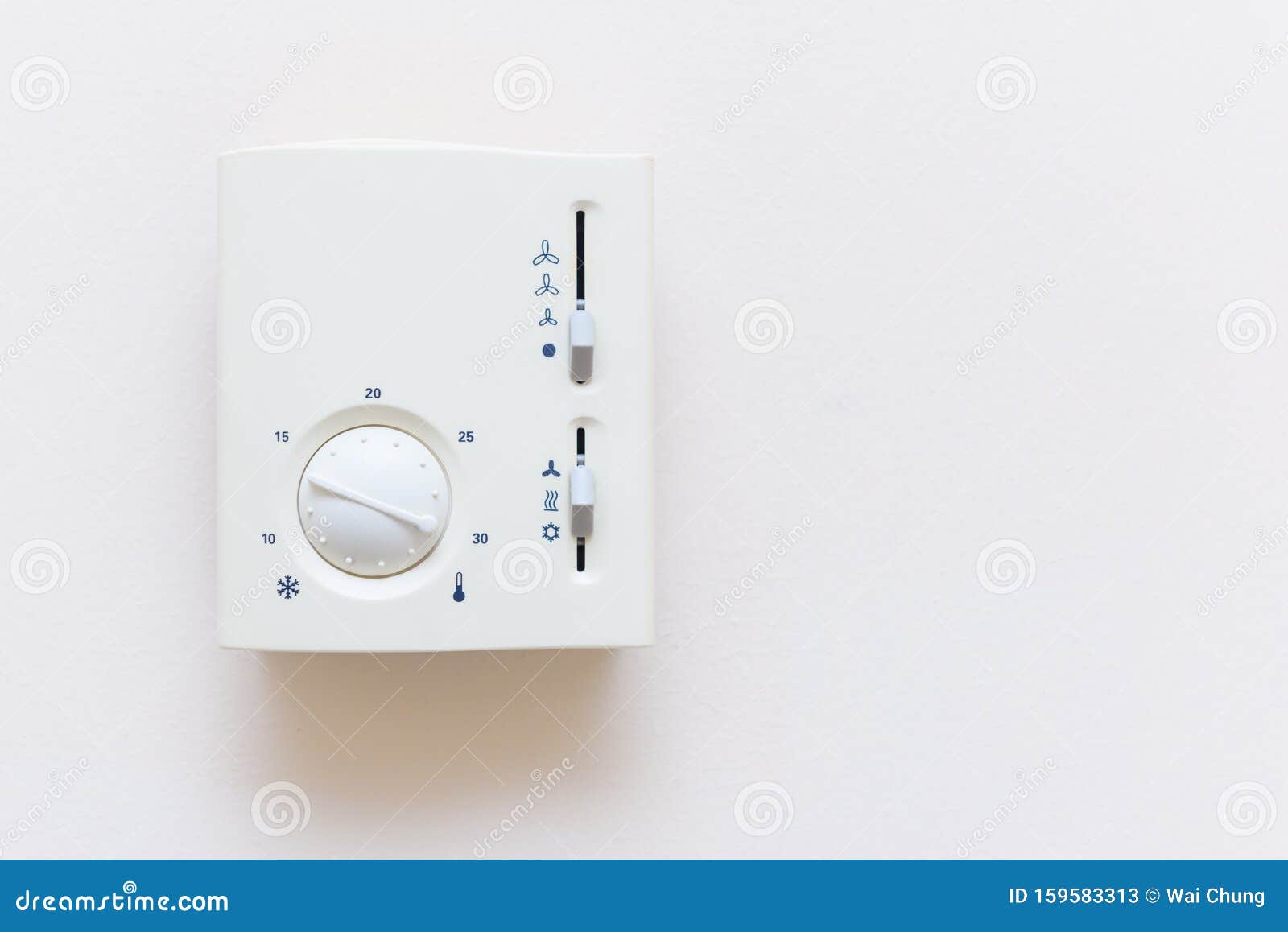 Air Conditioner Remote Control on Wall Stock Image - Image of white ...