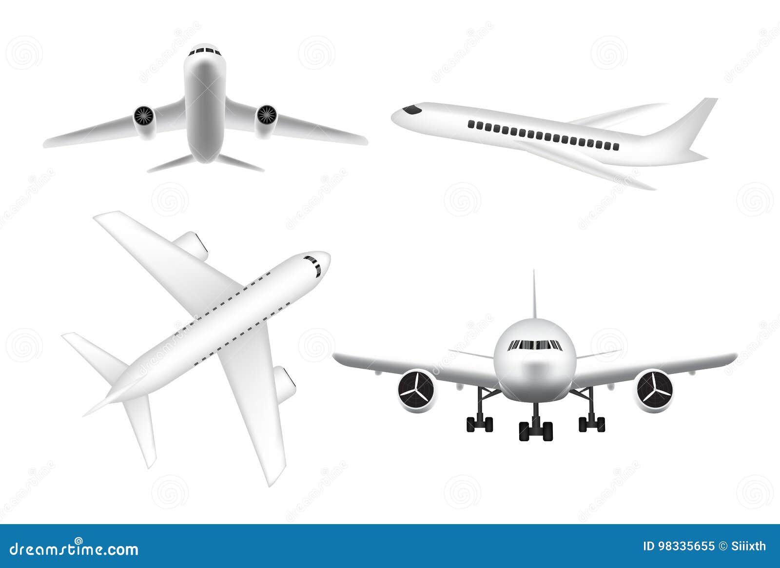 White Air Plane Flying on White Background Stock Vector - Illustration ...