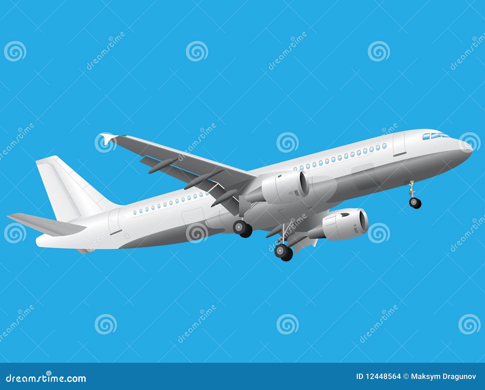 Airbus A320 Aircraft Cartoon Vector | CartoonDealer.com #27274537