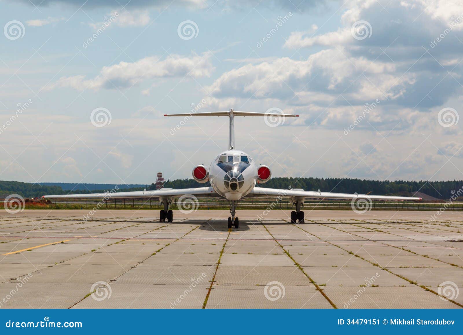 White Aircraft on the Platform Stock Image - Image of technology, gear ...