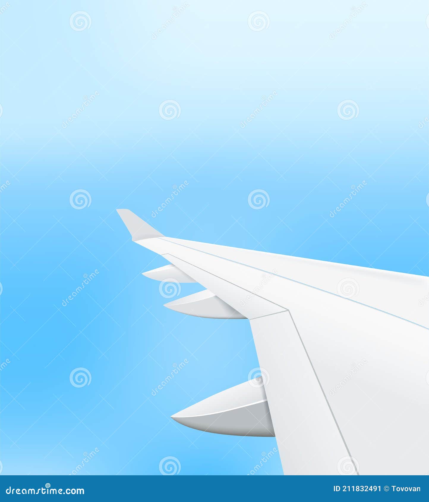 White aircraft wing stock vector. Illustration of transportation ...