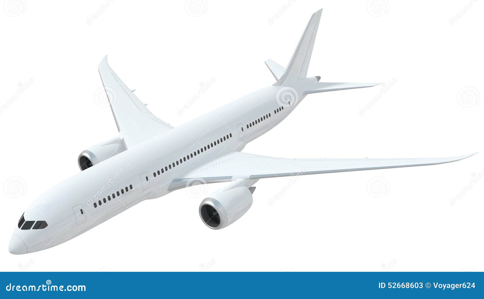 White Jet Airplane At Navy Blue Background Vector Illustration ...