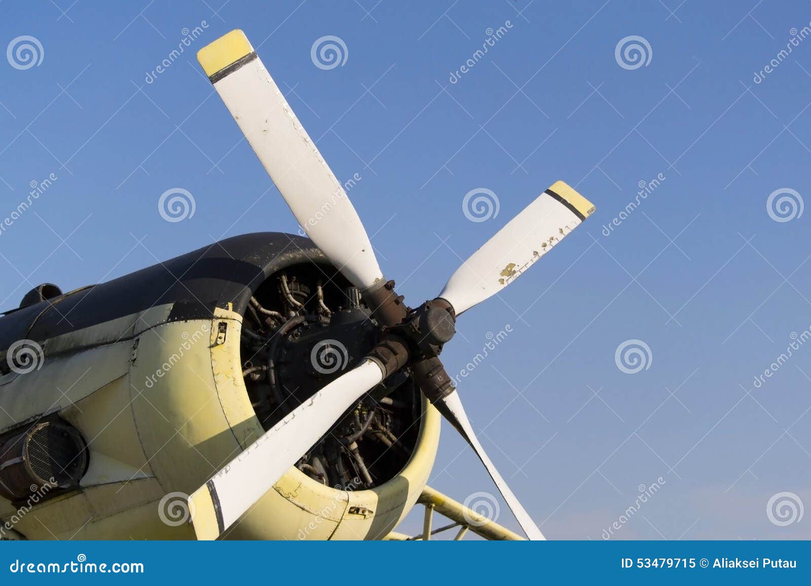 White Airplane Propeller, Four Blades Editorial Image - Image of plane ...