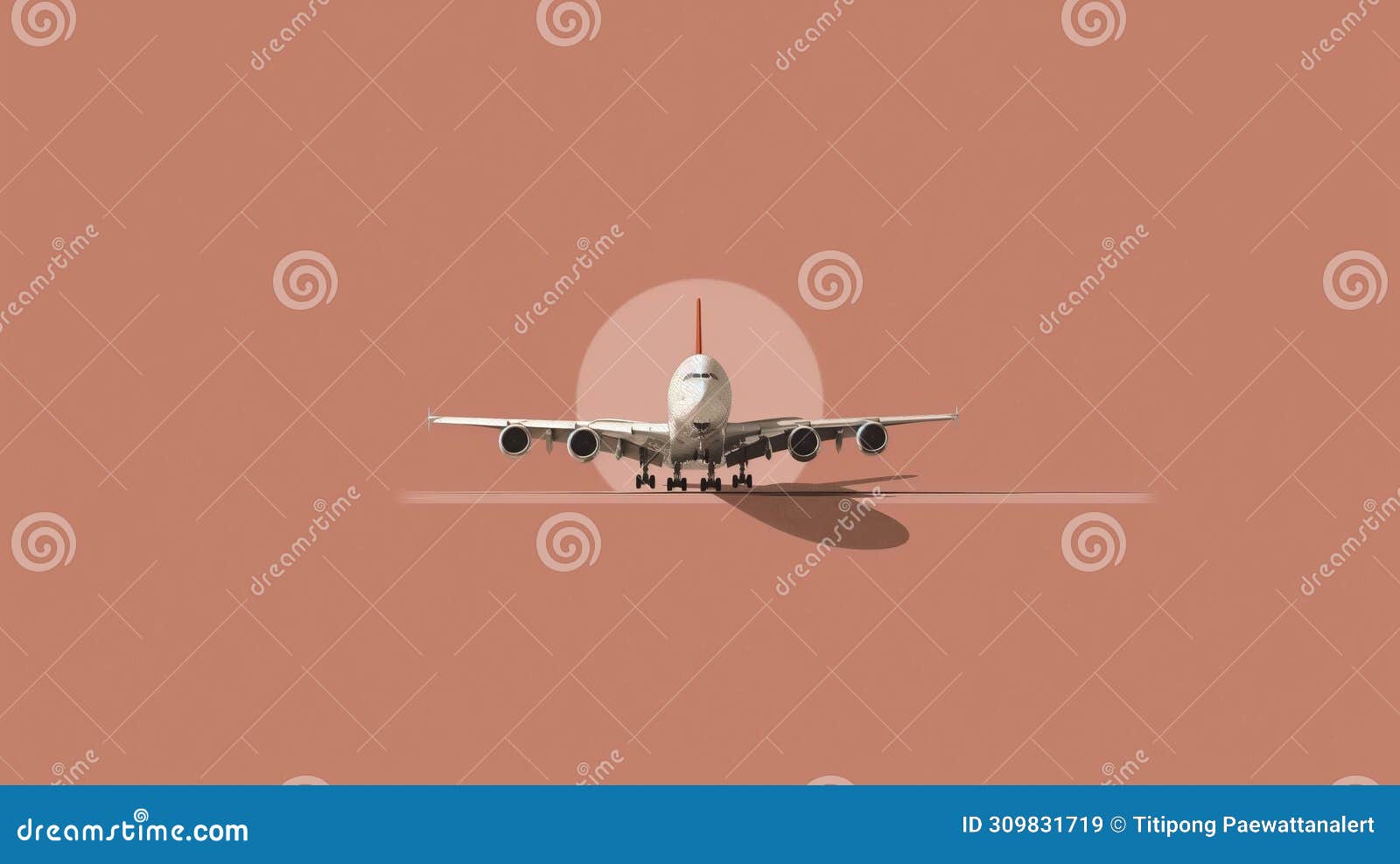 A White Airplane is on the Runway Stock Image - Image of aircraft ...