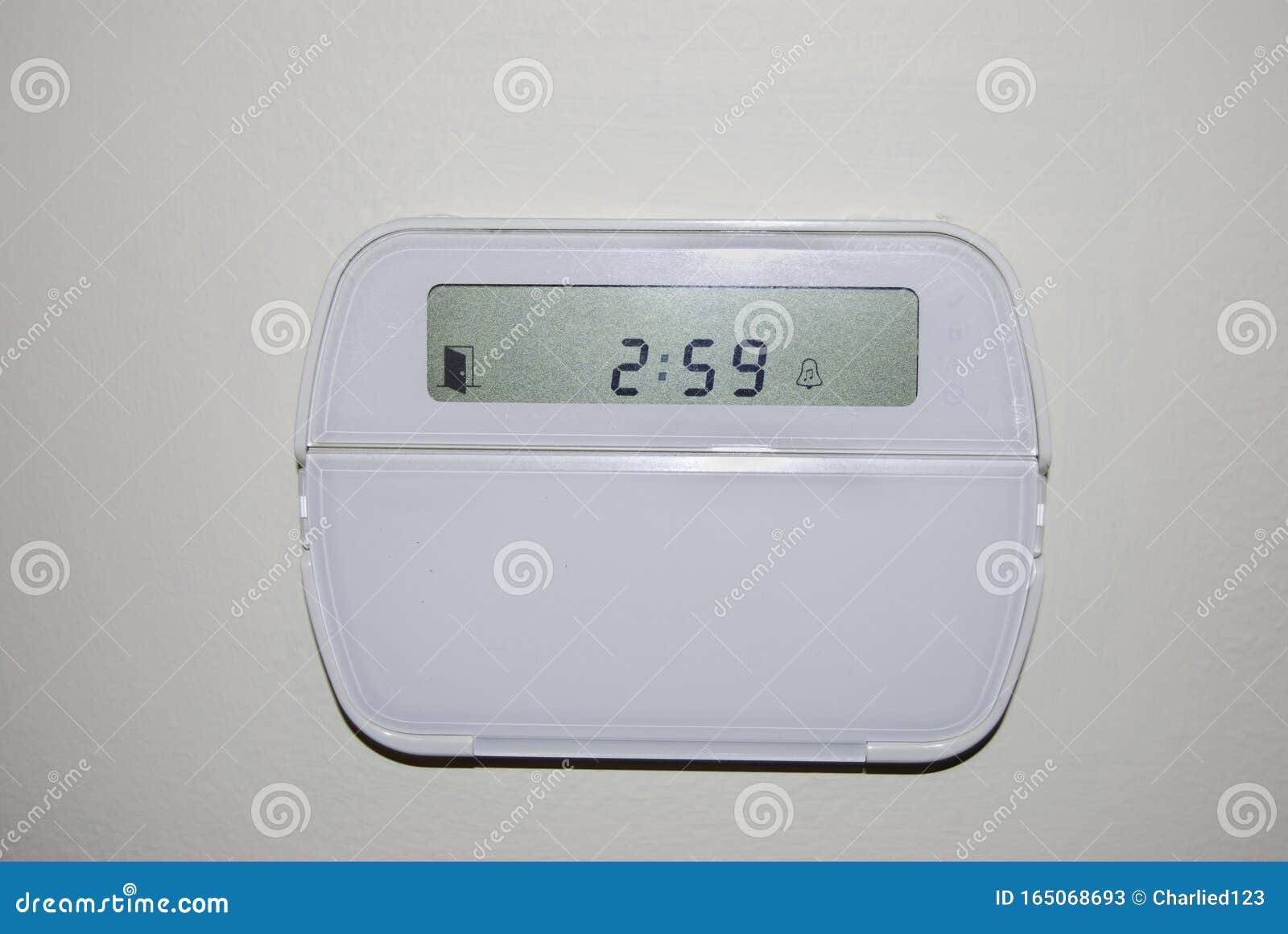 White Alarm System Keypad that is Closed Stock Image - Image of ...