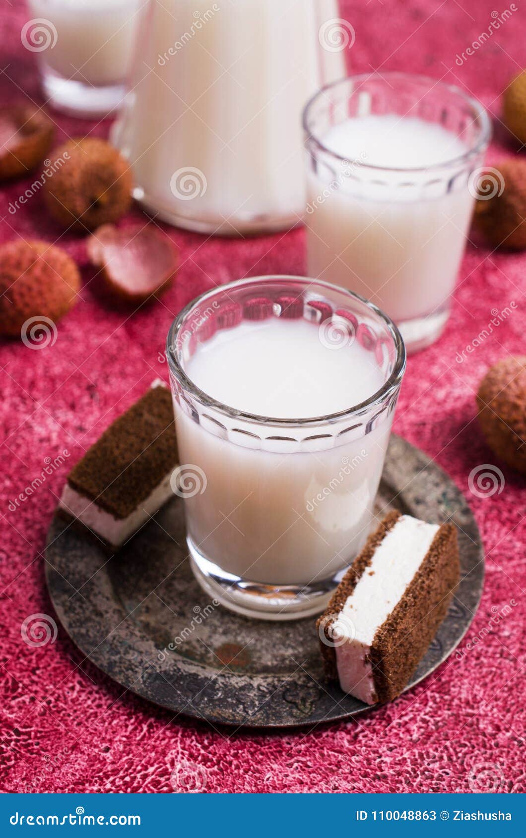 White alcoholic drink stock image. Image of alcohol - 110048863