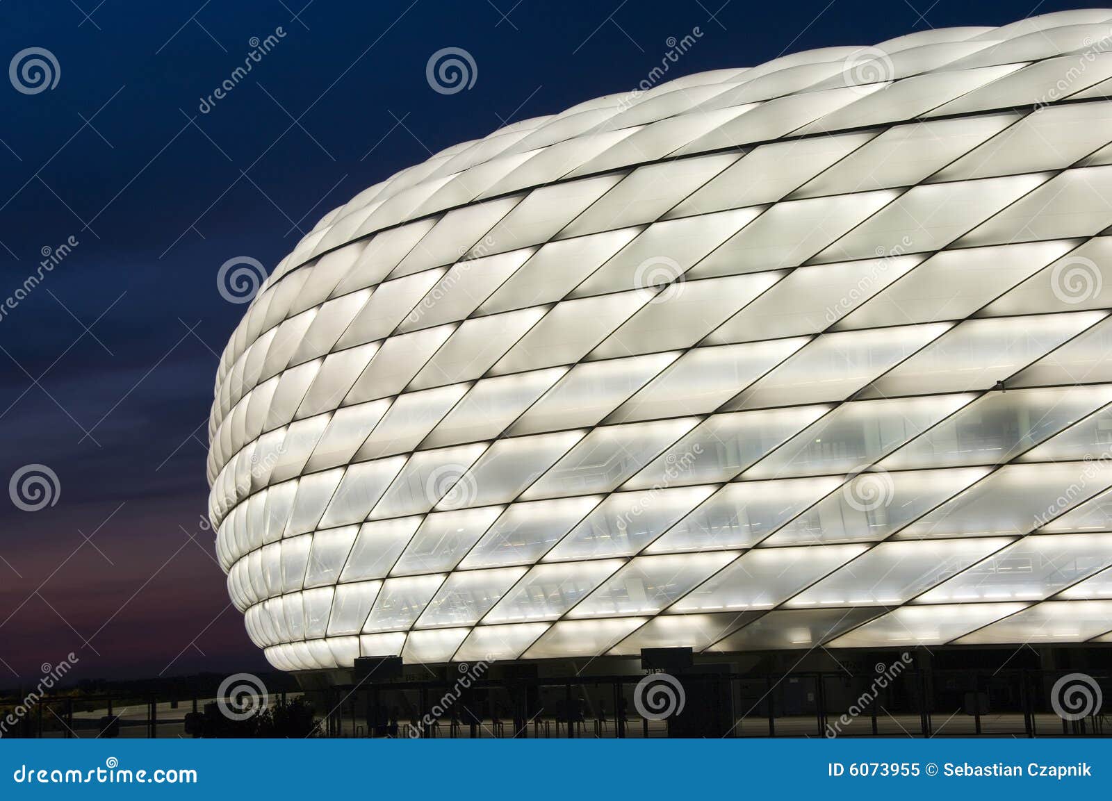 White Allianz Arena at Night Editorial Image - Image of popular, object ...