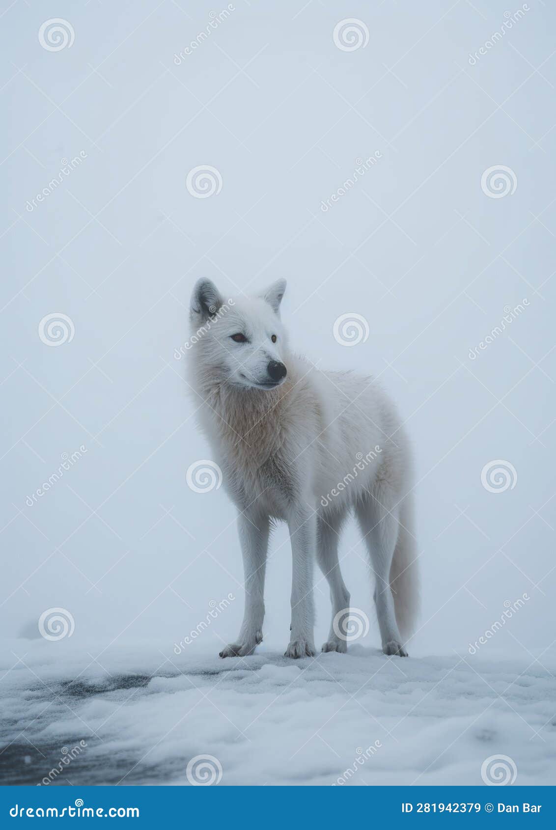 White Alpha Wolf in Winter. Graceful Majesty in the Snow. Generative AI ...
