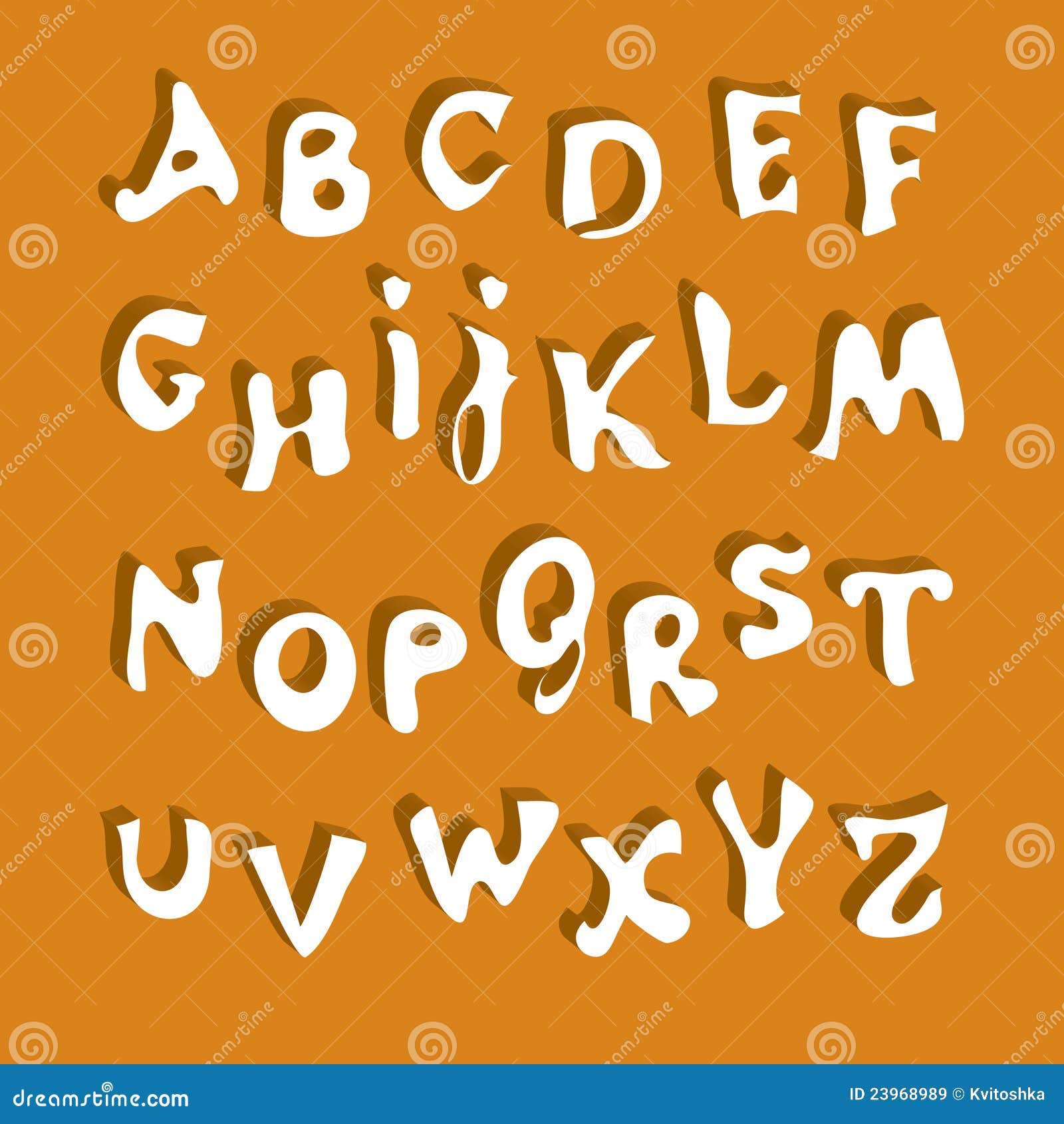 White Alphabet Cartoon Vector | CartoonDealer.com #23968989